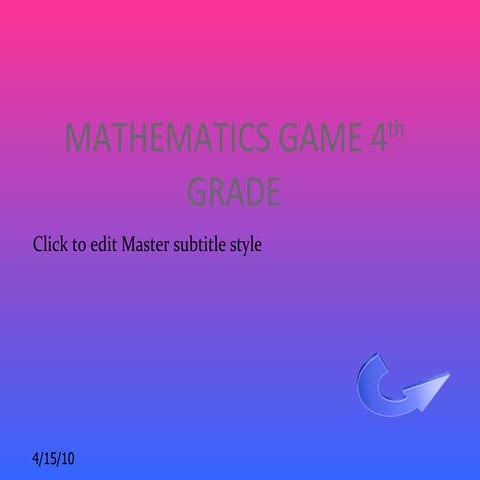 Math powerpoint game | PDF
