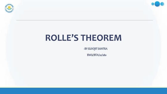 Roll's theorem | PPT