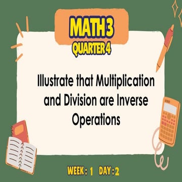 MATH PPT W1Q4 about division and reverse multiplication | PPTX