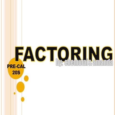 Factoring Trinomials | PPT