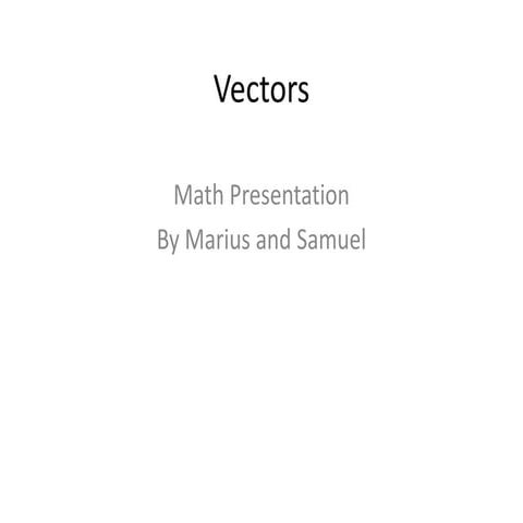 Vectors | PPTX