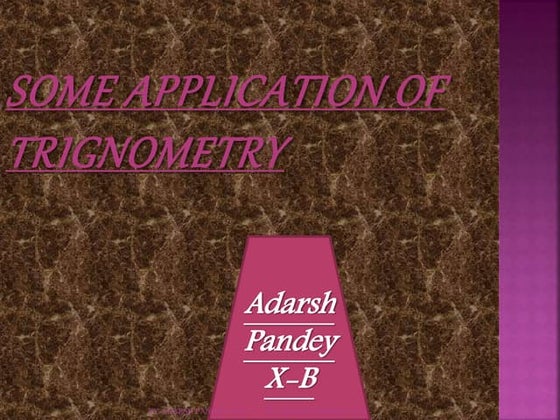 Trigonometry project | PPTX