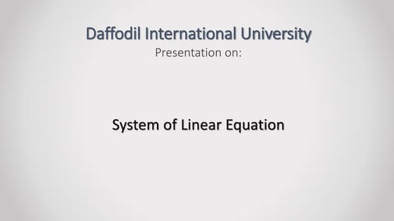 9.1 Systems of Linear Equations | PPT