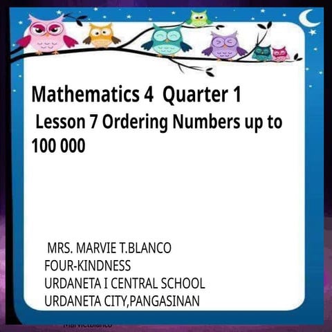 MATH Q1 Lesson 7 Ordering Numbers up to 100 000.pptx