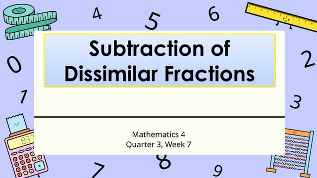 Mathematics module 33 visualizing addition or subtraction of similar ...