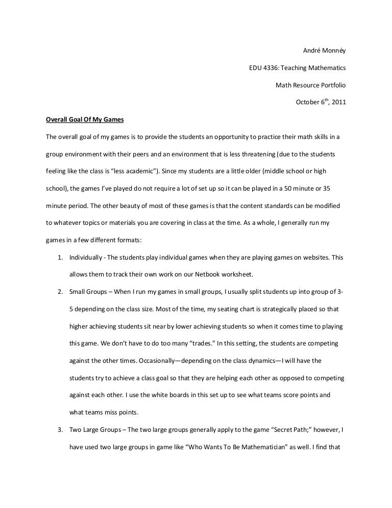 Math Resource Portfolio math-resource-portfolio