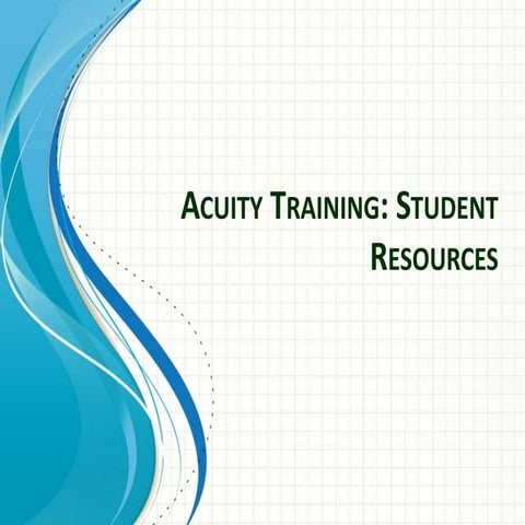 Training Teachers using Acuity: Math resources student views | PPT