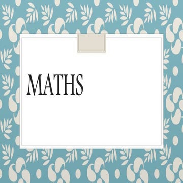 Maths | PPT
