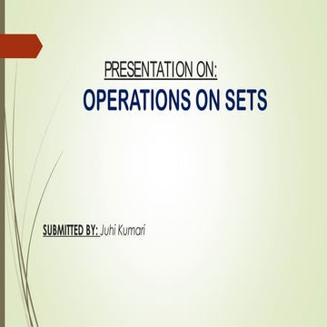 operations on sets | PPT