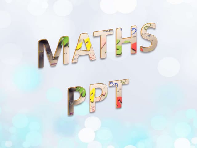 maths On SlideShare maths On SlideShare