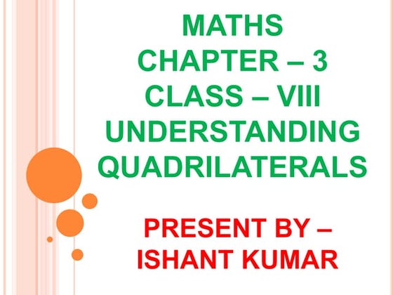 Understanding Quadrilaterals Class 8 | PPTX