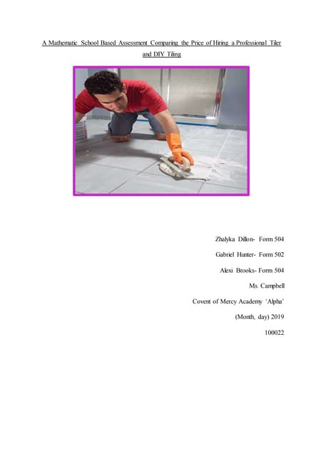 Additional Mathematics CSEC SBA Sample | PDF