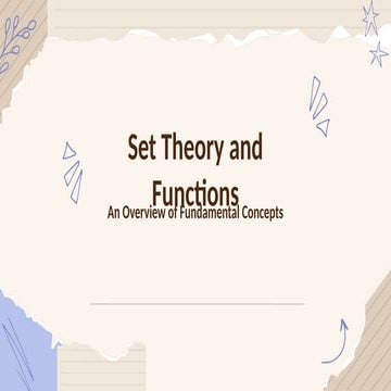 MATHS ppt Set Theory and Function B.Tech Cse AIML | PPTX