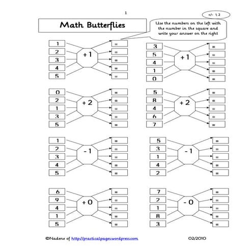 Maths butterflies | PDF