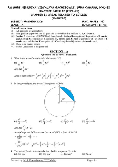 Areas of Plane Figures | PPT