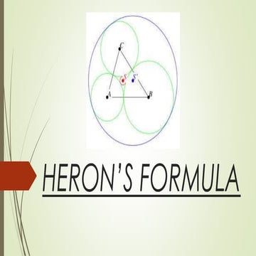 Maths herons formula | PPTX