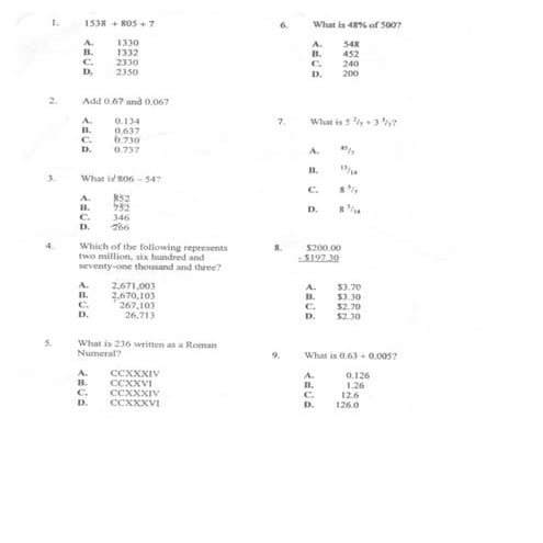 Maths1 first gsat | PDF