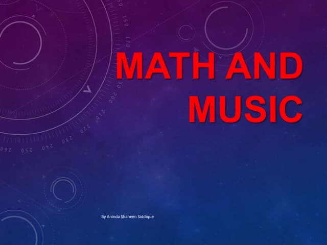 Class 12th presentation on maths in music | PPTX