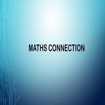 Maths connection | PPT