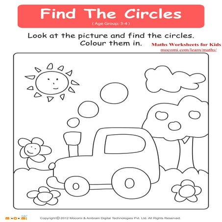Find The Circles – Maths Worksheets for Kids – Mocomi.com