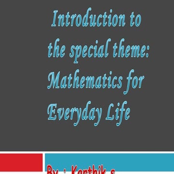 Maths for everyday life | PPT