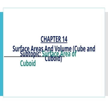 surface area of cube and cuboids | PPTX
