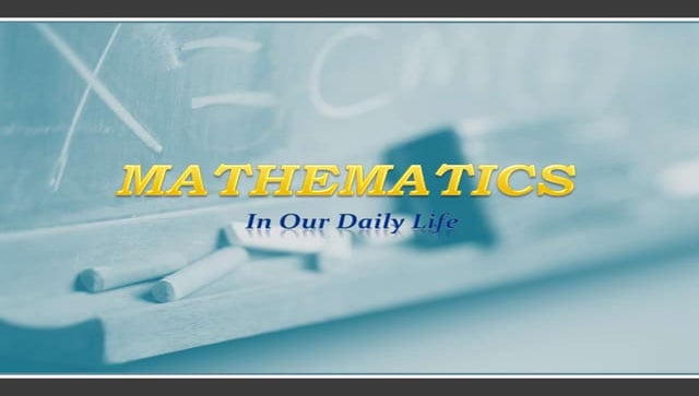 Maths in daily life | PPT