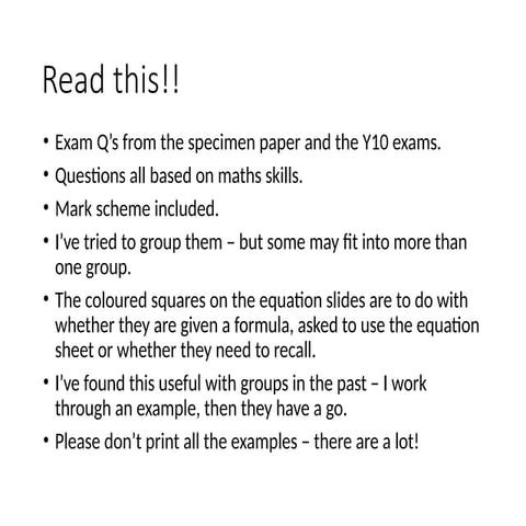 Maths in Science - GCSE Sciences revision | PPT