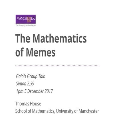 The Mathematics of Memes | PPT | Free Download