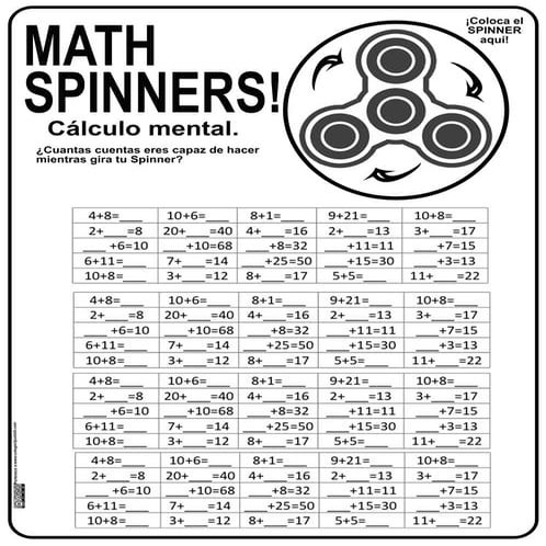 Math spinner 1 | PDF