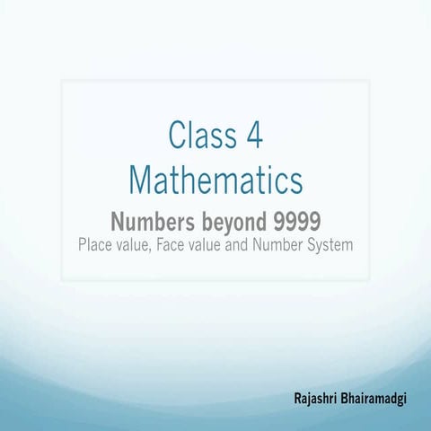 Place value, face value | PDF