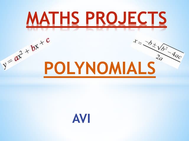 Polynomials | PPTX