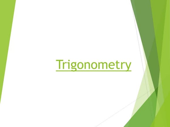 Applications Of Trignometry Ppt