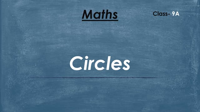 Mathematics- Circle Presentation | PPTX