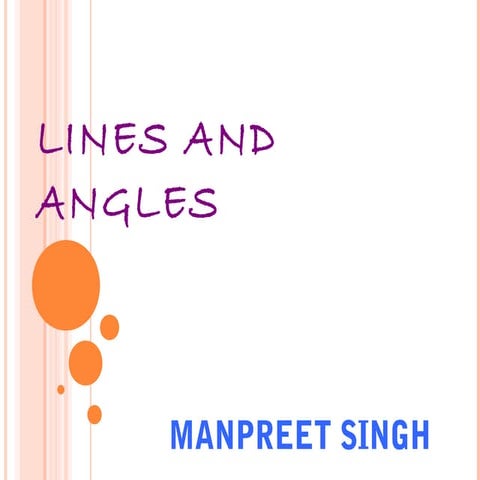 Lines and Angles | PPT