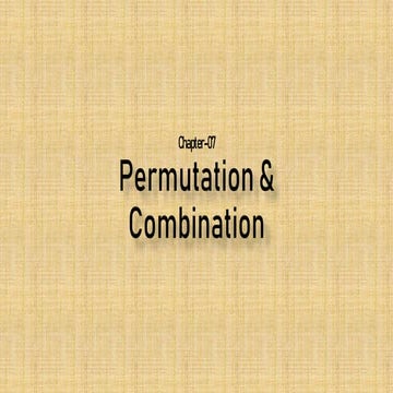 Permutations and combinations ppt | PPTX