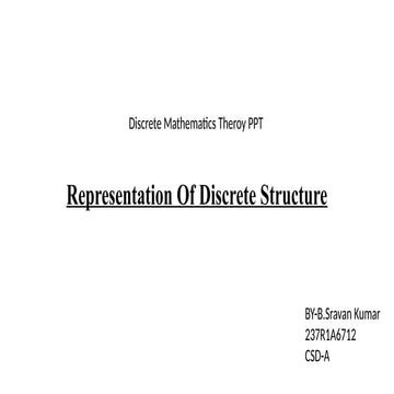 PPT on algebraic structures in mathematical computation of huge data | PDF