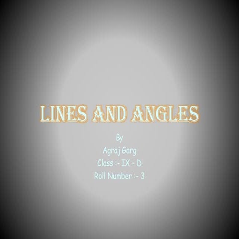 Lines and Angles | PPTX