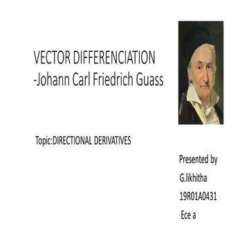 Directional Derivatives Vector Differenciation Pdf