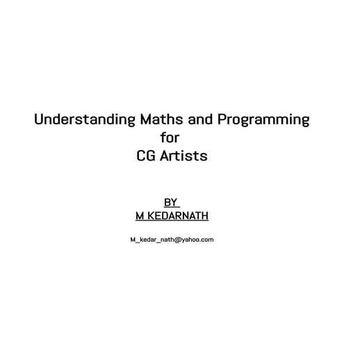 Mathsandprogramming Forartists Wip Pdf