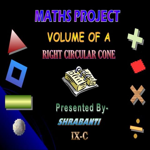 Volume of a right circular cone | PPT