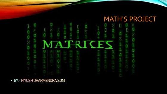 presentation on matrix | PPTX