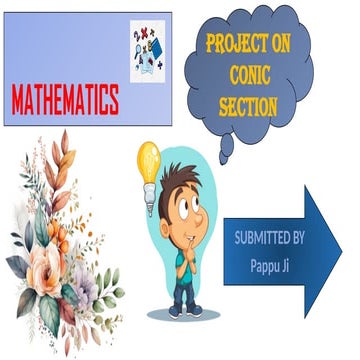 Conic Sections (Class 11 Project) | PPTX
