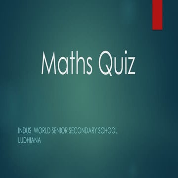 maths quiz for class 6 to 8 with randon questions | PPTX