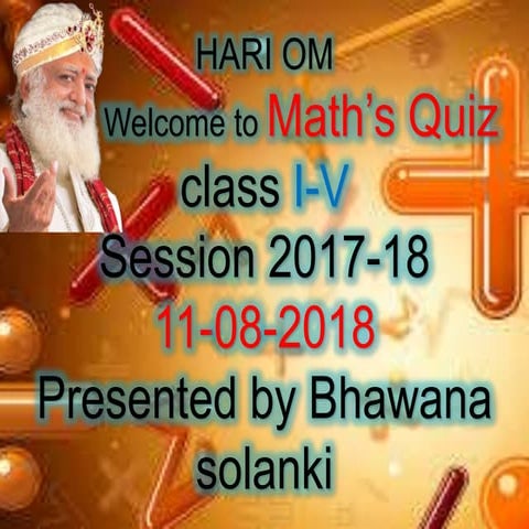 Maths quiz ppt 2018 | PPTX