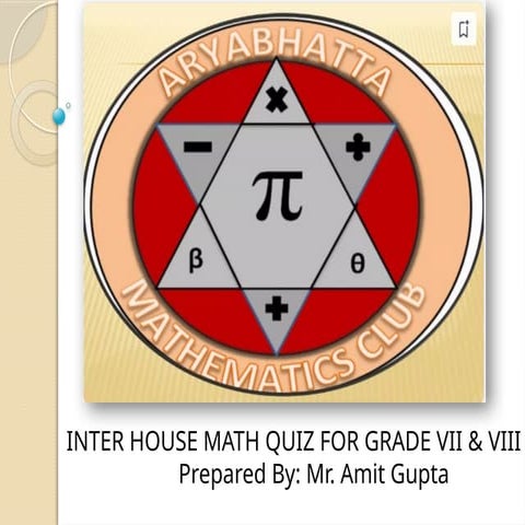 Maths Quizz.pptx This is maths quiz fun. | PPTX