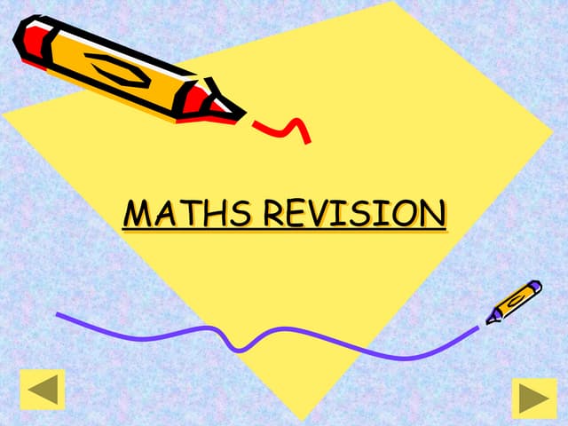 Mathsrevision Year 7 Maths Cambridge Pptx
