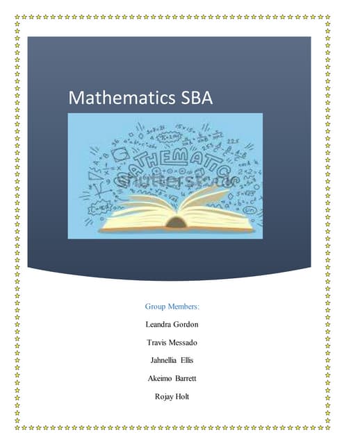 Additional Mathematics CSEC SBA Sample | DOCX