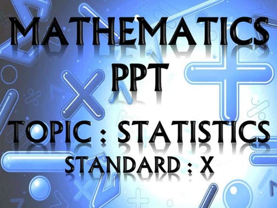 Statistics Math project class 10th | PPT