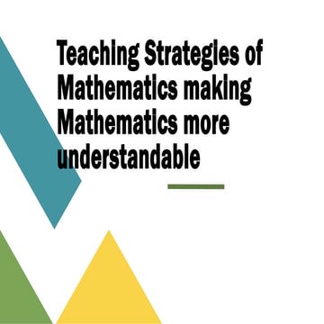 Effective strategies for teaching mathematics | PPTX